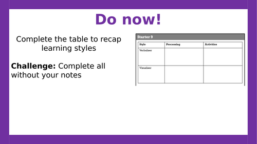 AQA GCSE Psychology: Willingham’s Learning Theory. (Lesson 10 of ...