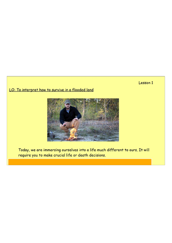 Floodland UKS2 Survival Guide Writing | Teaching Resources