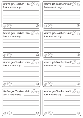 Teacher Mail Cards | Teaching Resources