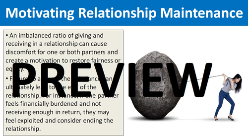 Equity theory - AQA A Level Psychology (Relationships) | Teaching Resources