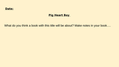 Pig Heart Boy Unit | Teaching Resources