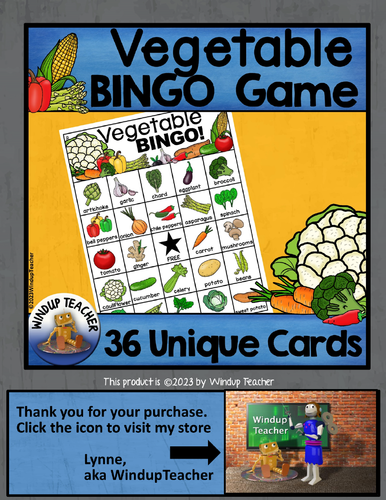 Vegetable BINGO Game | Teaching Resources