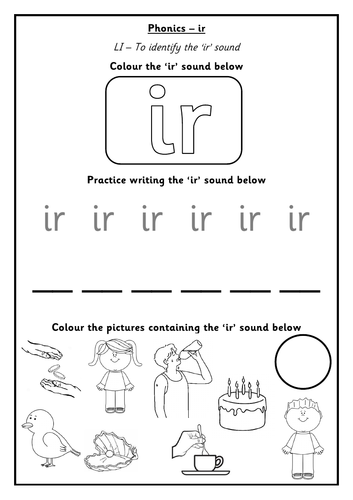 ir Phonics Worksheets | Teaching Resources