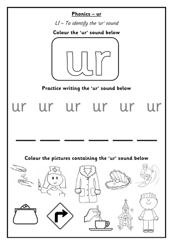 ur Phonics Worksheets | Teaching Resources