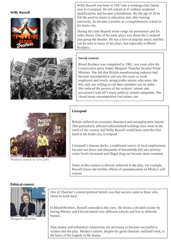 AQA GCSE Blood Brothers All Lessons | Teaching Resources