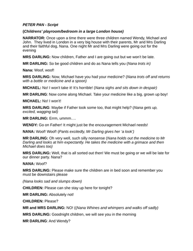 Peter Pan - resources for performance | Teaching Resources