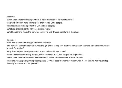 Stone Age Boy Reading Resources | Teaching Resources