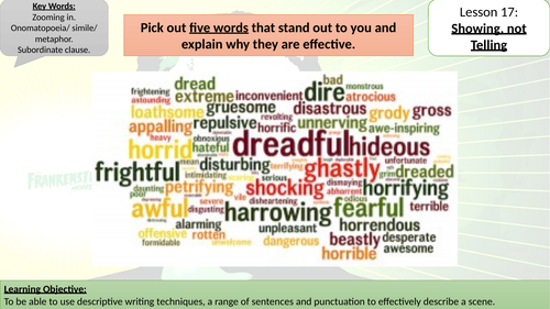 Frankenstein lessons and resources KS3 (year 7 and 8) | Teaching Resources