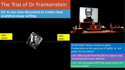 Frankenstein lessons and resources KS3 (year 7 and 8) | Teaching Resources