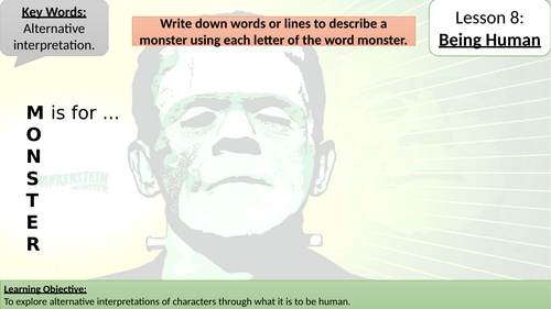 Frankenstein lessons and resources KS3 (year 7 and 8) | Teaching Resources
