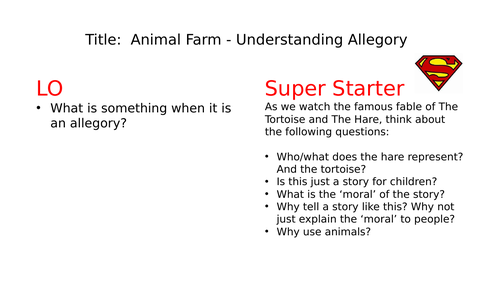 Animal Farm introduction - before reading Chapter 1 | Teaching Resources