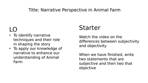 Animal Farm Chapter 3 | Teaching Resources
