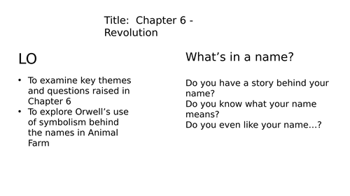 Animal Farm Chapter 6 | Teaching Resources