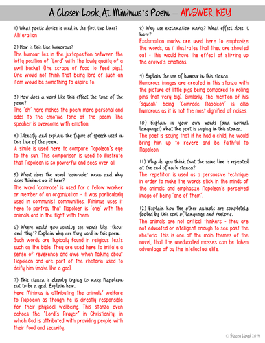 Animal Farm Chapter 8 | Teaching Resources