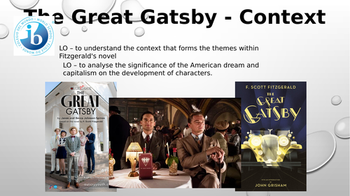 IB The Great Gatsby Context Lesson | Teaching Resources