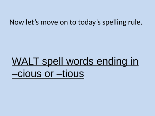 spell words ending in –cious or –tious | Teaching Resources