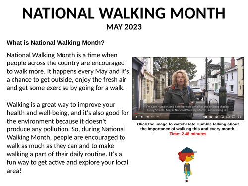 Assembly: National Walking Month and #walktoschoolweek | Teaching Resources