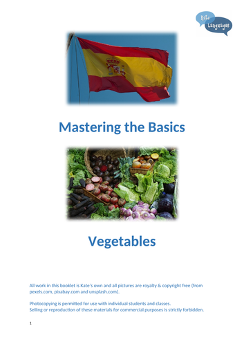 Mastering the Basics - Spanish Vegetables | Teaching Resources