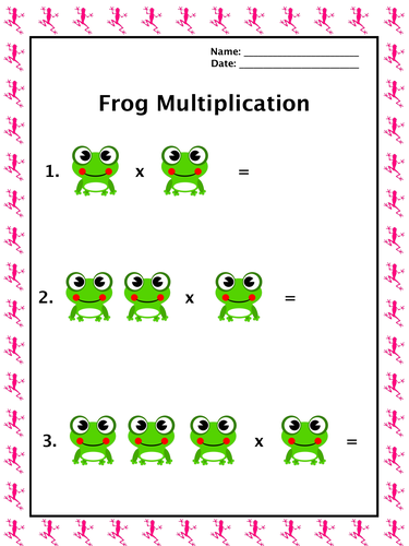 ANIMAL MATH! MULTIPLICATION Frogs, Cats, Dogs, Rabbits (4) | Teaching ...