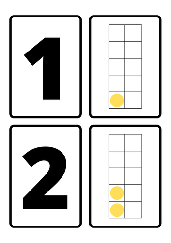 Upto 5 numeral and 5 frame matching memory game. | Teaching Resources