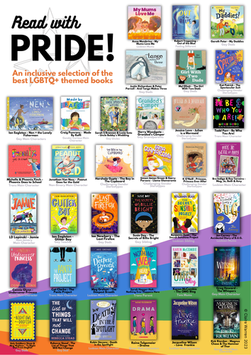 Primary School Pride LGBT+ Visual Book List Poster | Teaching Resources