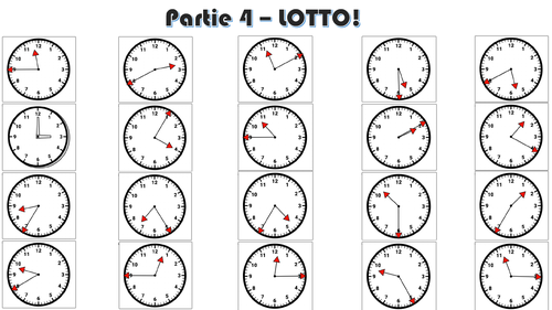 French: Telling the time: Part 4: On the hour to a quarter to the hour ...