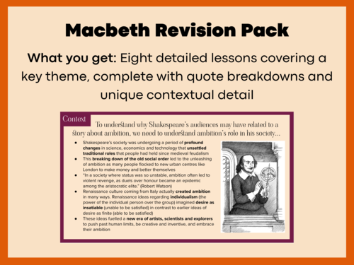 Macbeth Tutoring + Revision Pack | Teaching Resources