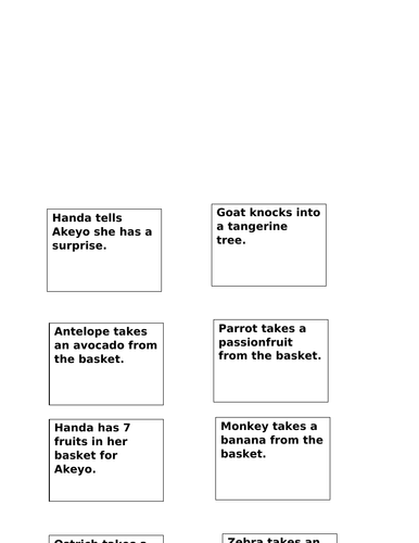 Handa's surprise story sack activities | Teaching Resources