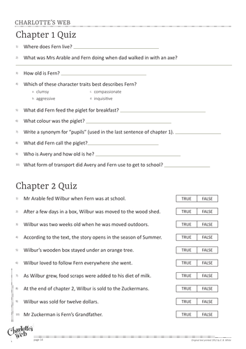 Charlotte's Web - A book study | Teaching Resources