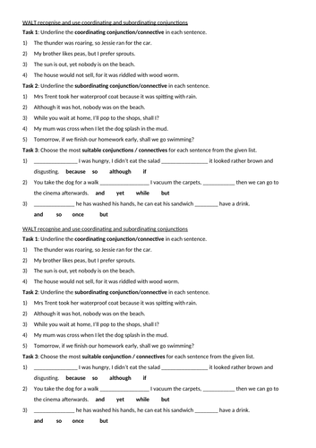 Y6 SATS REVISION SPaG - CONJUNCTIONS, HYPHENS, PROGRESSIVE | Teaching ...