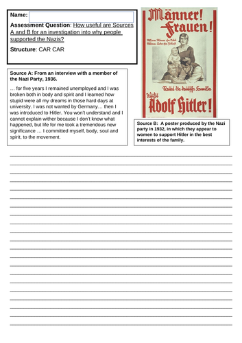 5 of 5 - Life in Nazi Germany Assessment | Teaching Resources