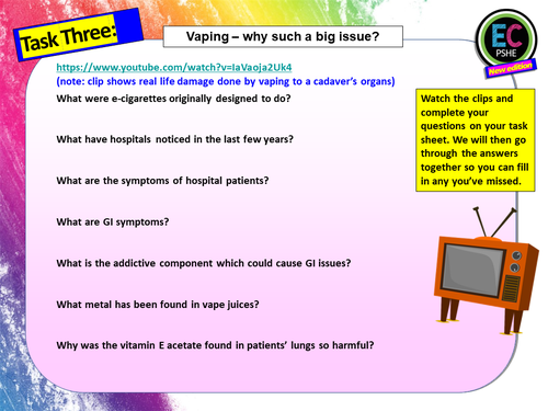 Vaping PSHE | Teaching Resources