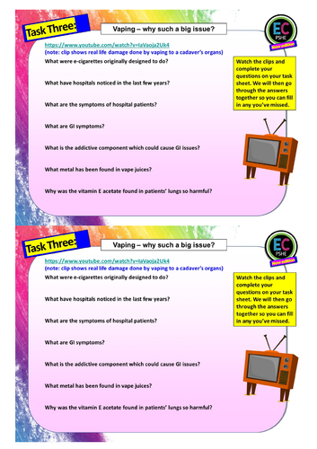 Vaping PSHE | Teaching Resources
