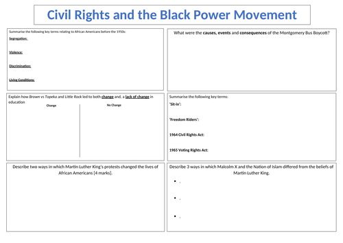 USA 1920-73 revision lessons | Teaching Resources