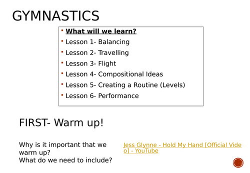 Y7 Gymnastics Scheme of Work | Teaching Resources