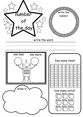 Number of the Day Place Value Worksheet | Teaching Resources