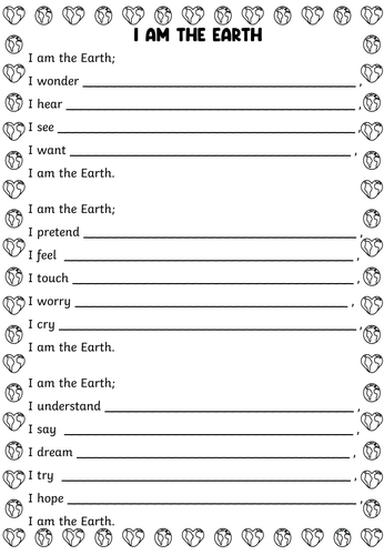 I am the Earth Poem | Teaching Resources