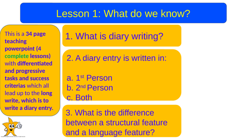 The BFG - Diary entry of the Bloodbottler | Teaching Resources