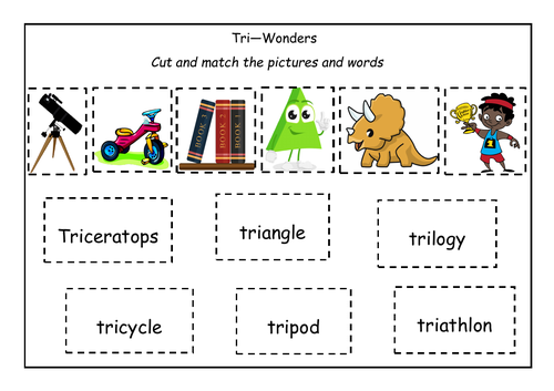 Words Beginning with TRI Activities KS1 | Teaching Resources