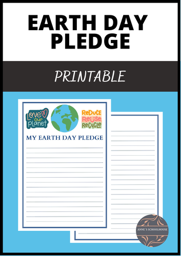 Earth Day Pledge: Writing Activity | Teaching Resources