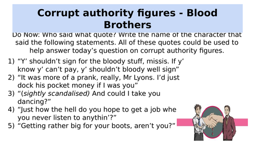 Blood Brothers AQA English Revision lessons | Teaching Resources