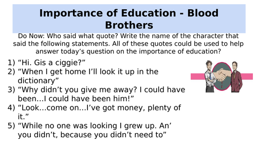 Blood Brothers AQA English Revision lessons | Teaching Resources