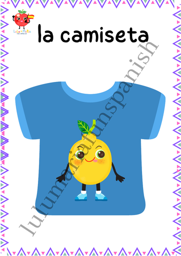 FREE Spanish A4 Download and Worksheet - La camiseta - The t-shirt ...