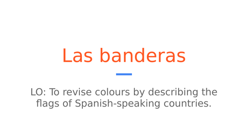 Spanish - Flags Lesson | Teaching Resources