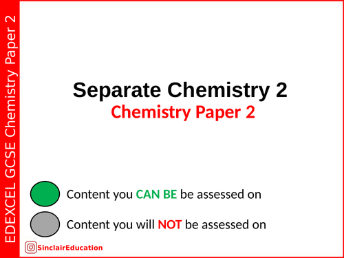 Edexcel GCSE Chemistry Paper 2 Summary PowerPoints | Teaching Resources