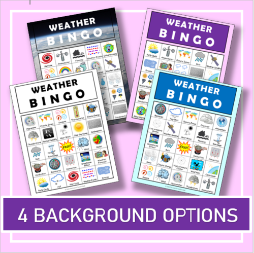 Weather BINGO GAME | Meteorology BINGO GAME | Teaching Resources