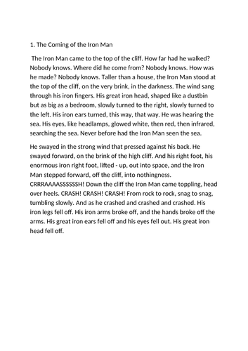 Year 5 Literacy Planning Roald Dahl Material Poetry Iron Man Big Write ...