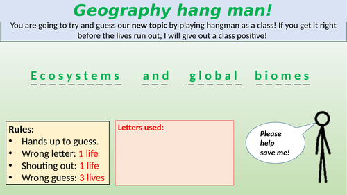 KS3 Ecosystems lesson. Geography / Science. Biomes / Foodchains ...