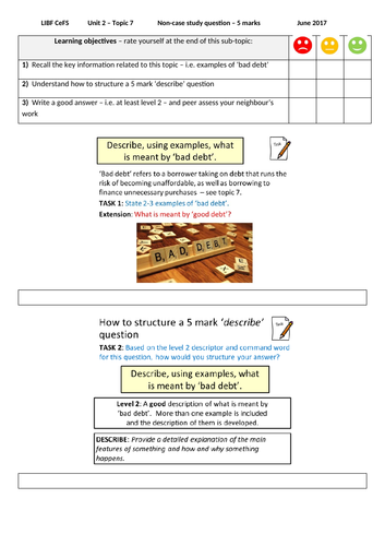 LIBF CeFS/DipFS - Bad Debt - Key Concept & NON-case Study Q | Teaching ...