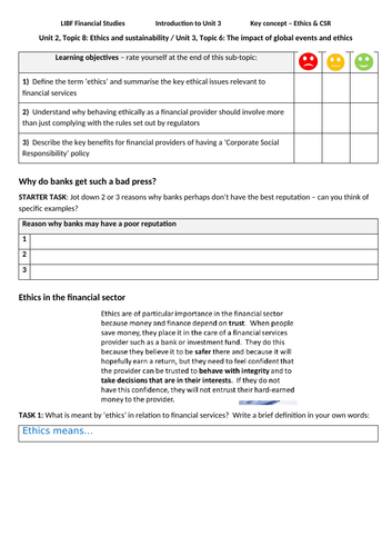 LIBF CeFS/DipFS - Ethics & CSR - Key Concept & NON-case Study Q ...